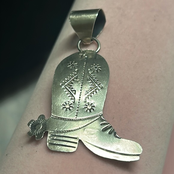Accessories | Vintage Sterling Silver Cowboy Boot Pendant | Poshmark